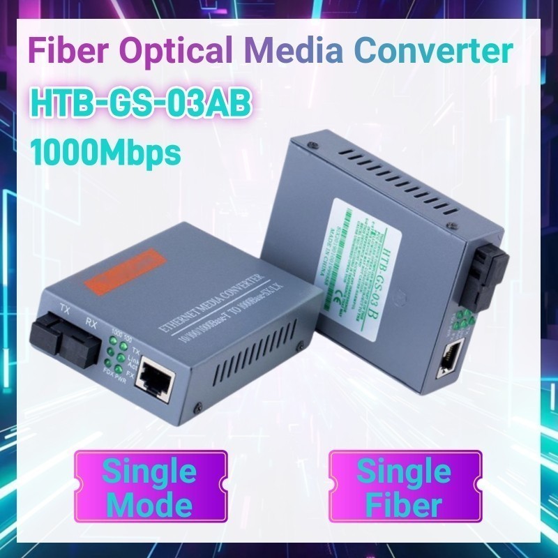 COD HTB-GS-03AB Fiber Connector Media Converter Switch Transceiver ...