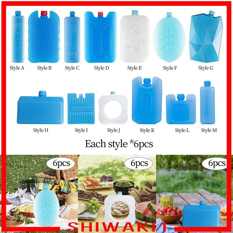 [Shiwaki1] 6Pcs Ice Blocks Freezer Packs Ice Boards Lightweight ...