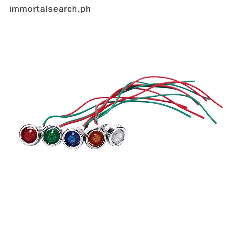 imm Car Boat 12V 10mm LED Indicator Light Pilot Dashboard Panel Warning ...