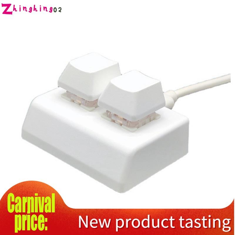 ★zhinghing02★ 2 Keys Macro Programming Keyboard RGB Mini Keyboard Gaming Drawing Red Switch ...