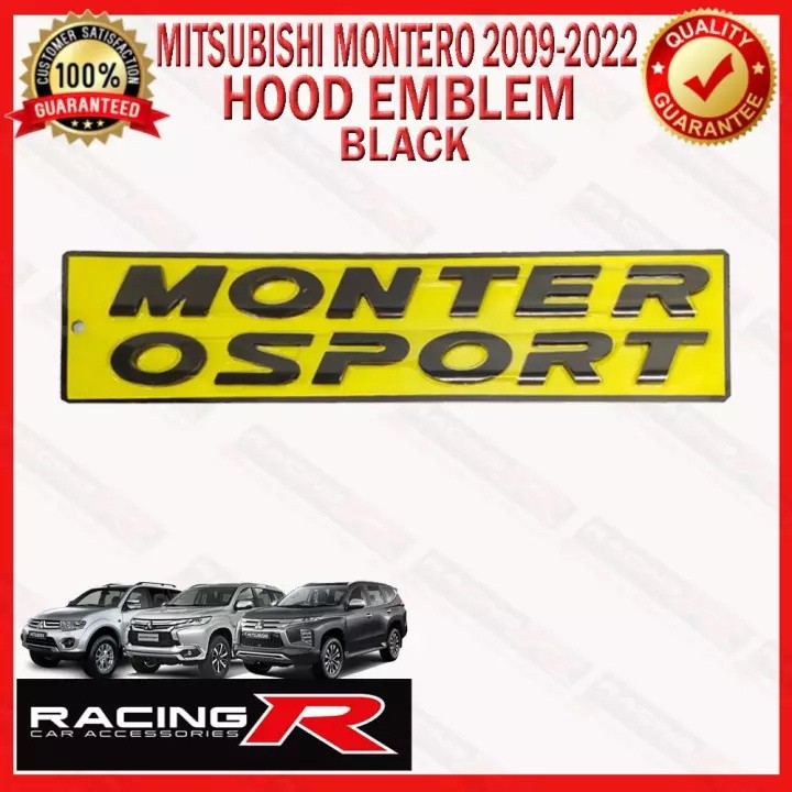 Mitsubishi Montero Sport 2009 to 2023 Hood Emblem Black 2010 2011 2012 ...