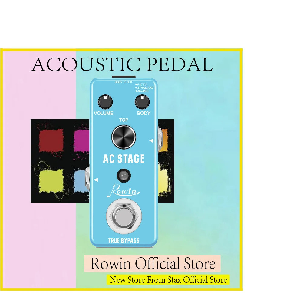 Rowin LEF-320 AC Stage Guitar Pedal Effect Analog Acoustic Pedals For Guitars Guitarist Analog ...
