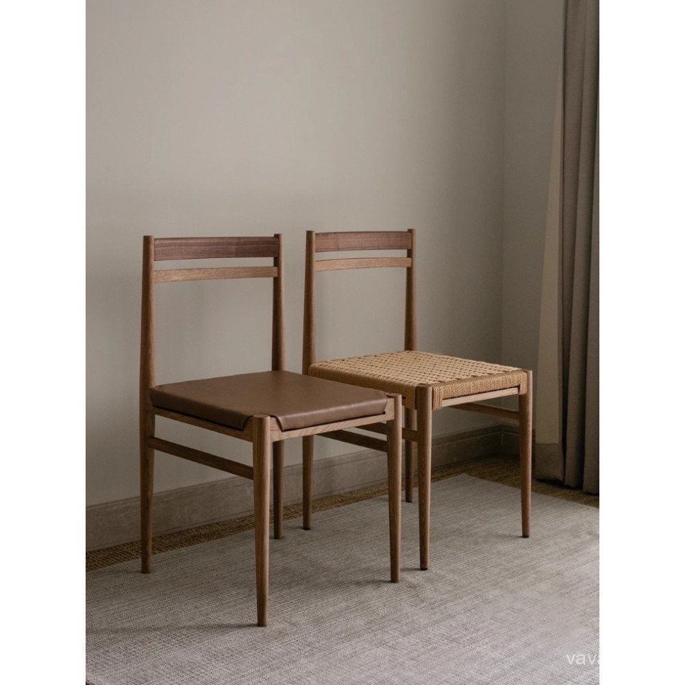 Nordic Light Luxury Simple Home Modern Stool Original Wood Rope Woven ...