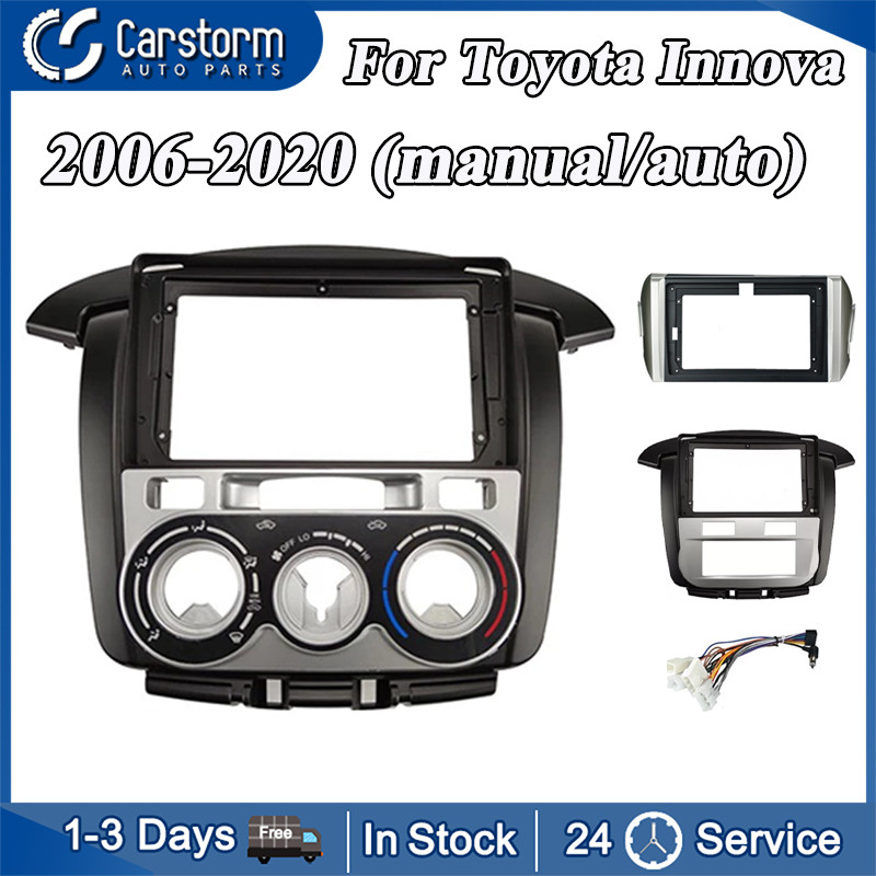 Carstorm 2 Din Car Video Fascia Frame For Toyota Innova 2007-2016 Panel ...