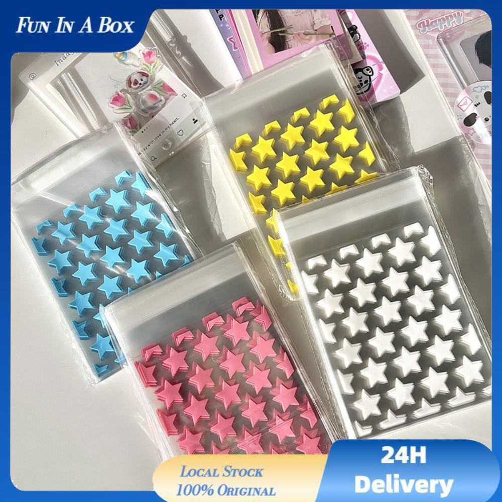 50pcs Transparent Color Star Self Sealing Bag idol Album Storage ...