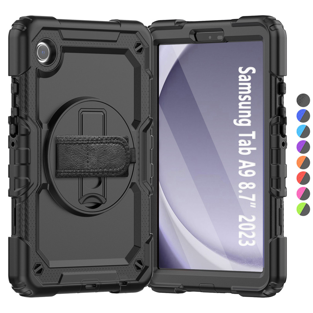 360 Rotation Silicone Tablet Case for Samsung Galaxy Tab A9 8.7",A9 ...