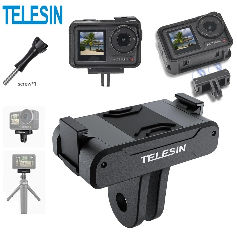 TELESIN Magnetic Two Claw Adapter Action Camera Accessories For DJI ...