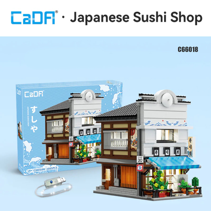 CaDA Bricks Japanese Style Sushi Shop C66018 (1665 pcs) Creator Expert ...