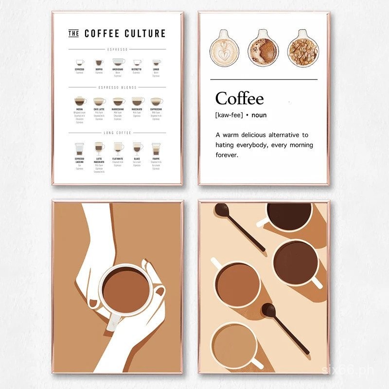 Coffee guide poster coffee culture wall art prints coffee shop ...