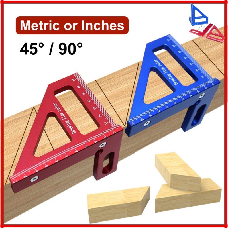 Woodworking Square Aluminum Miter Set Square 3D Multi-angle 45/90 ...