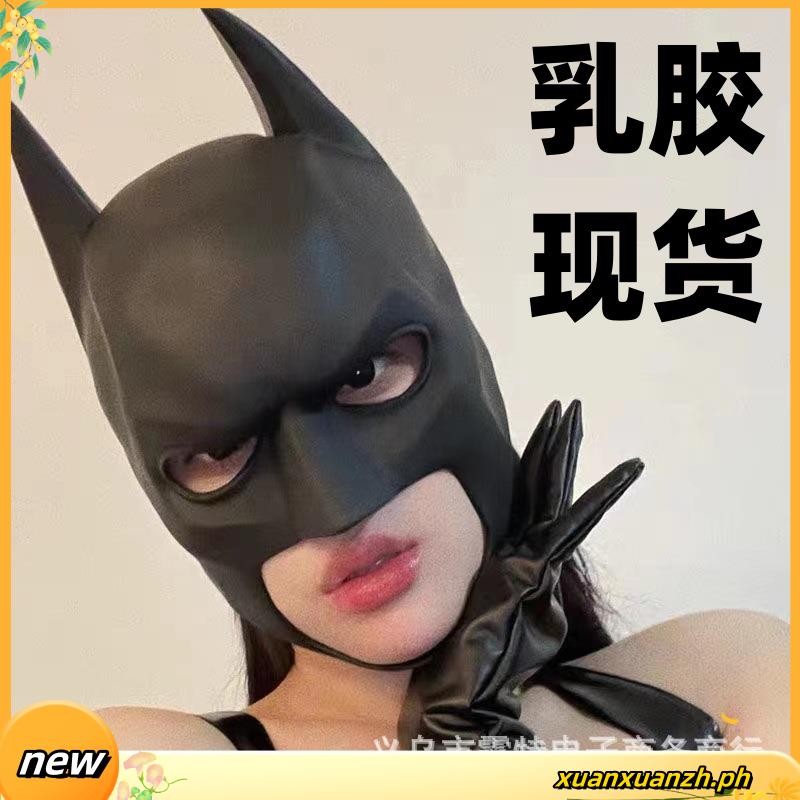Batman Full Mask With Cowl The Dark Knight Rises Latex Helmet Adult ...