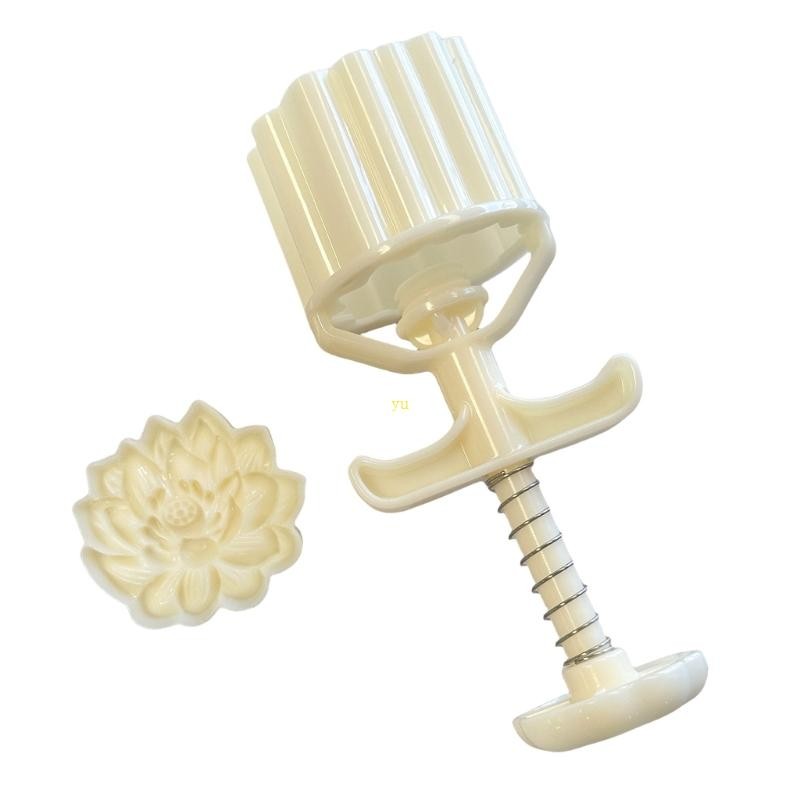yu Traditional Mooncakes Maker Functional Flower Pattern Hand Press ...
