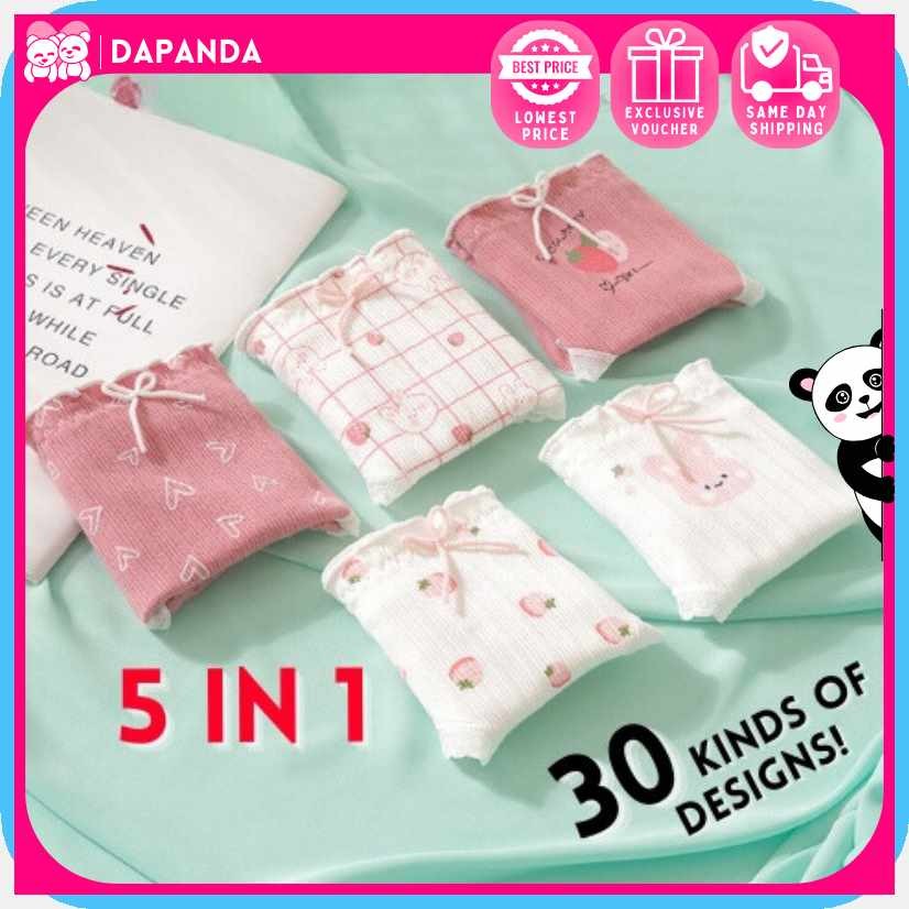 DAPANDA,c y!Girl`TS;Panty&2022&Korean&Style&Assorted&Panty Pure Cotton Under | Shopee Philippines