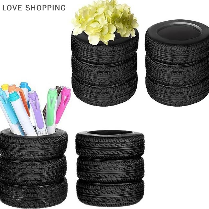 LOVESHOPPING High Quality Tire Pen Container Car Tire Shaped High ...