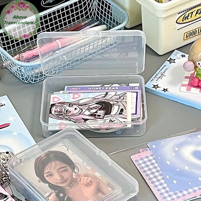 Above New Transparent Plastic Storage Box Photocards Small Card Storage ...