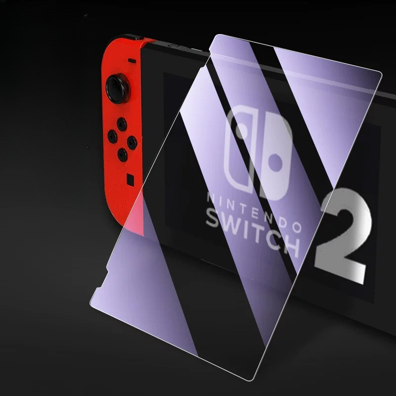 Clear Matte Anti-Blue Tempered Glass Screen Protector For Nintendo Switch 2 2025 Anti-Scratch ...