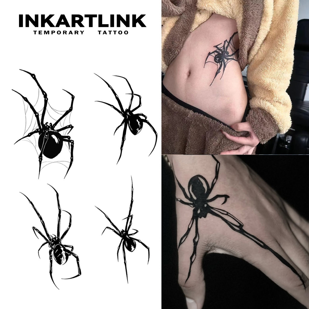 Spider temporary tattoo stickers, waterproof long-lasting magic tattoo ...