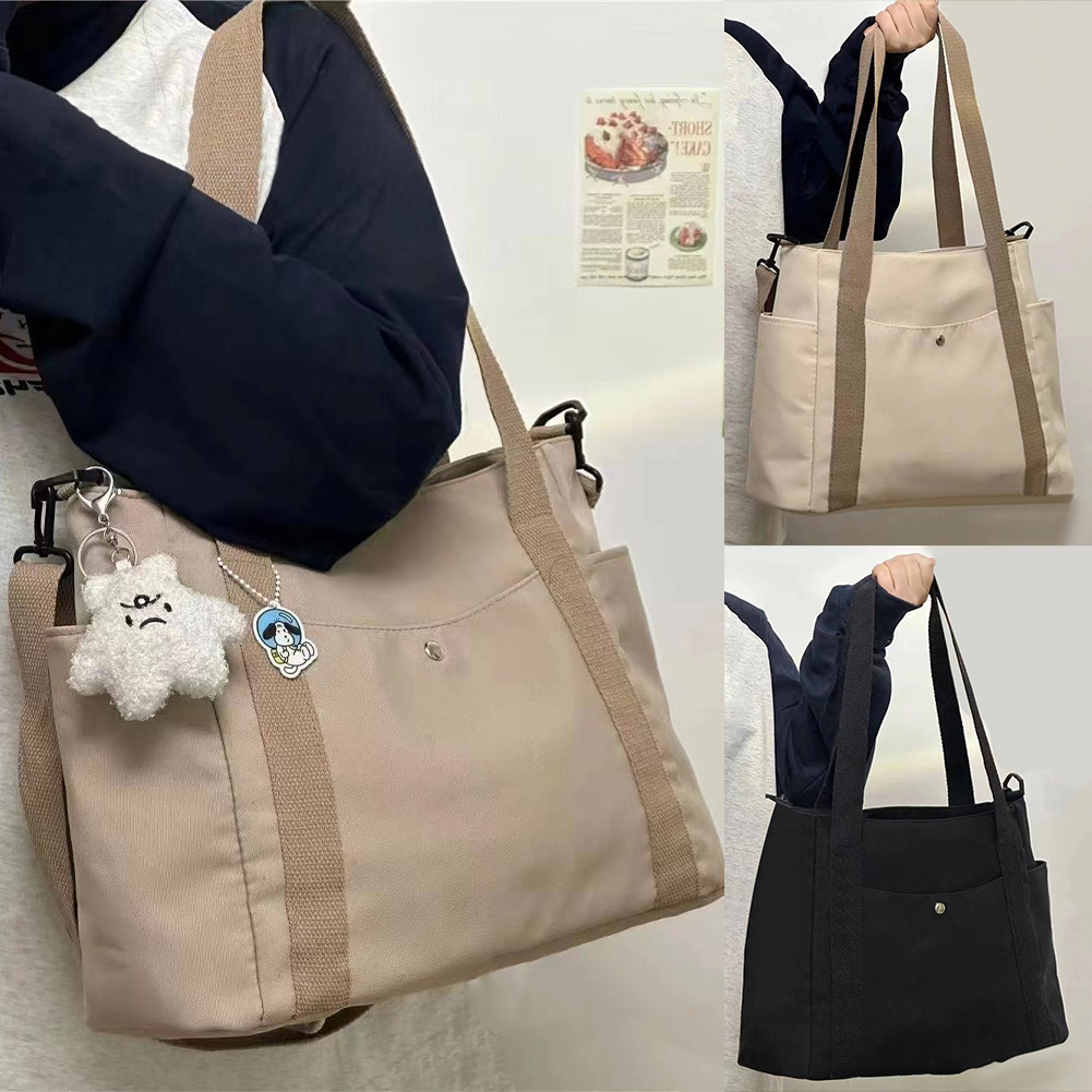 Multi Pocket Tote Bag for Student Girl Large Capacity Woman College ...