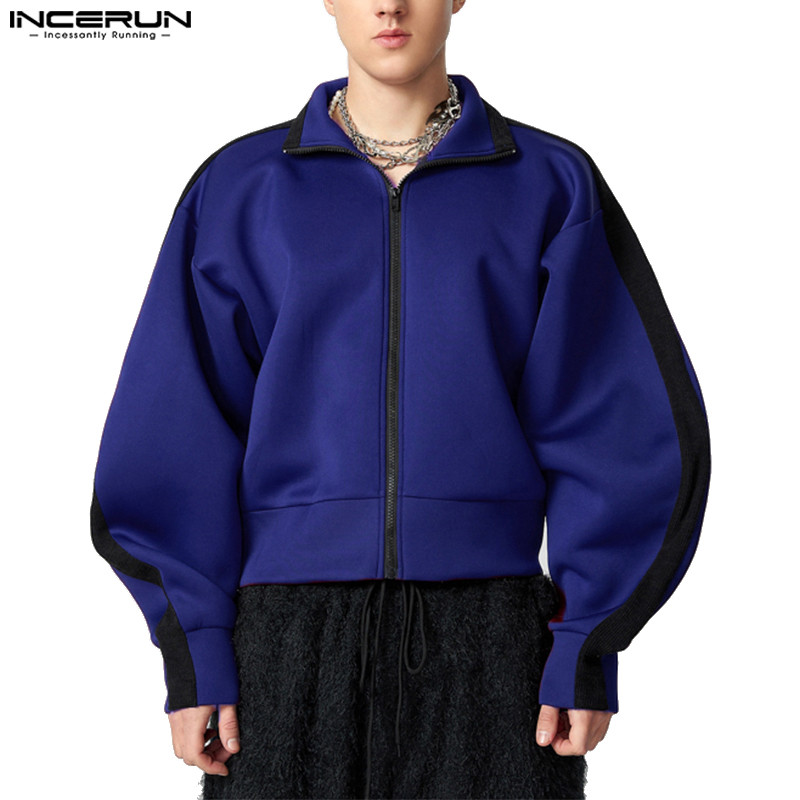 INCERUN Men Vintage Silhouette Patchwork Colorblocking Casual Jackets ...