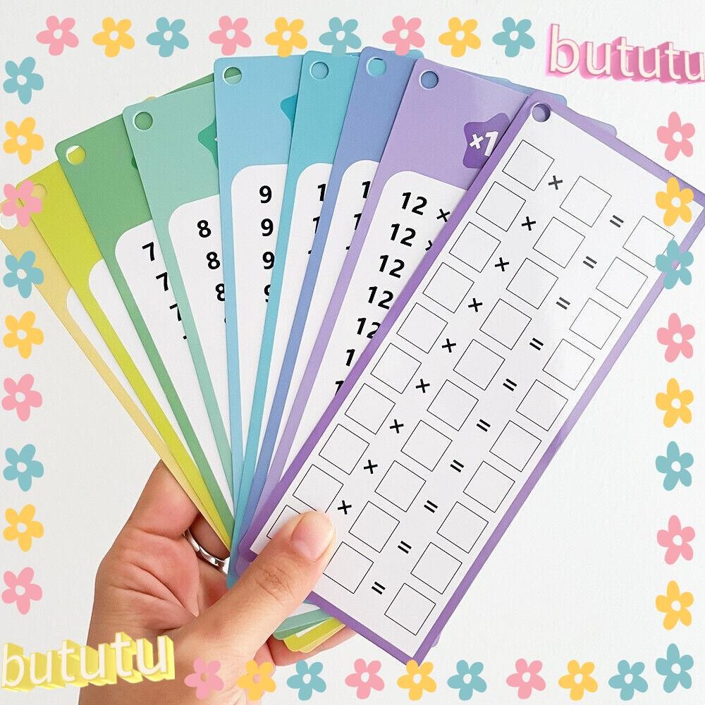BUTUTU 15PCS Multiplication Flash Cards, 15cards Self Check Math ...