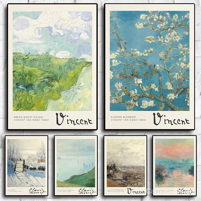 Classic Famous Oil Print Romanticism Abstract Poster Wall Art Van Gogh ...