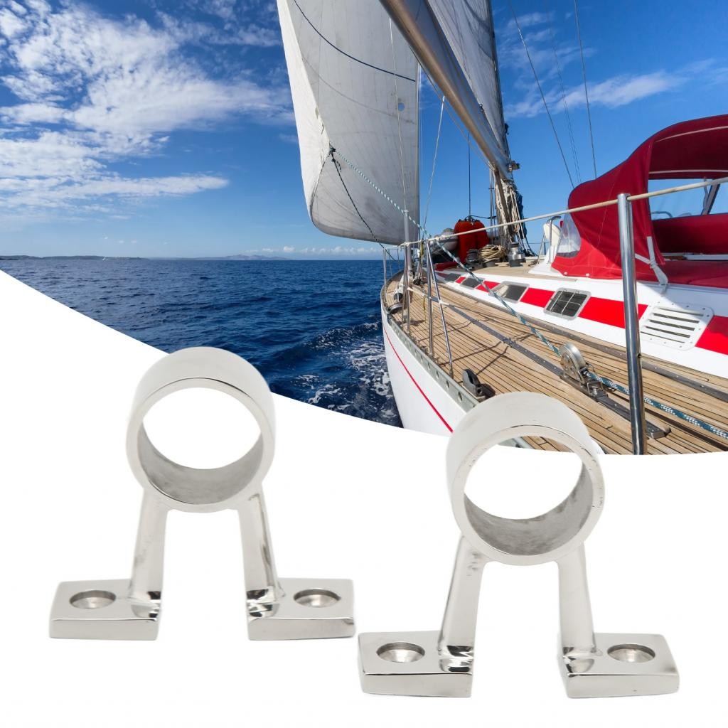 Bacony Boat Hand Rail Fitting 2Pcs Marine Center Support Bracket ...