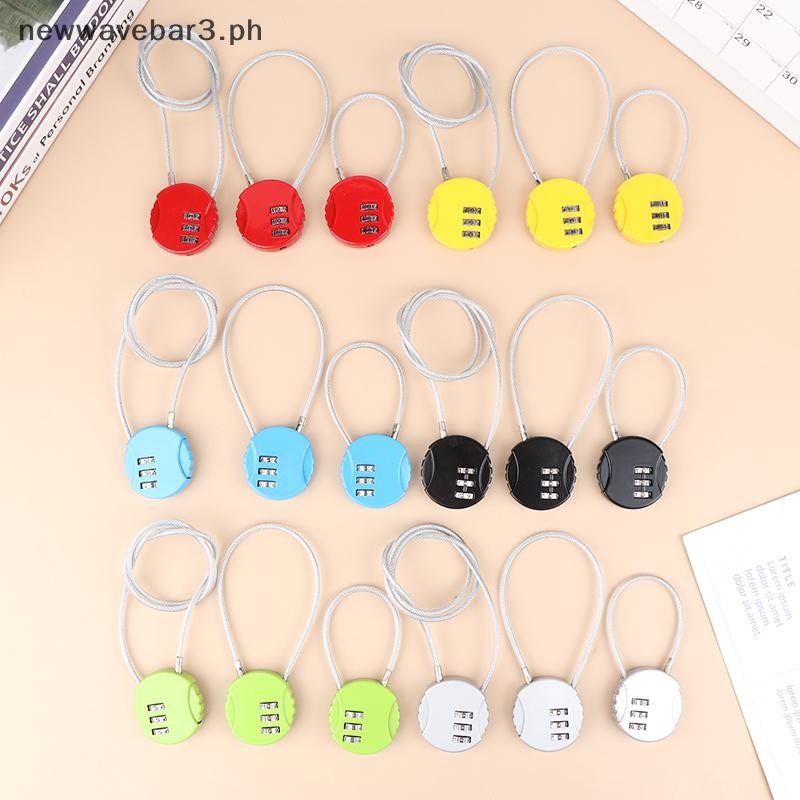 {NEW} 13/20/50cm Wire Rope Digit Padlock Password Code Security Lock ...