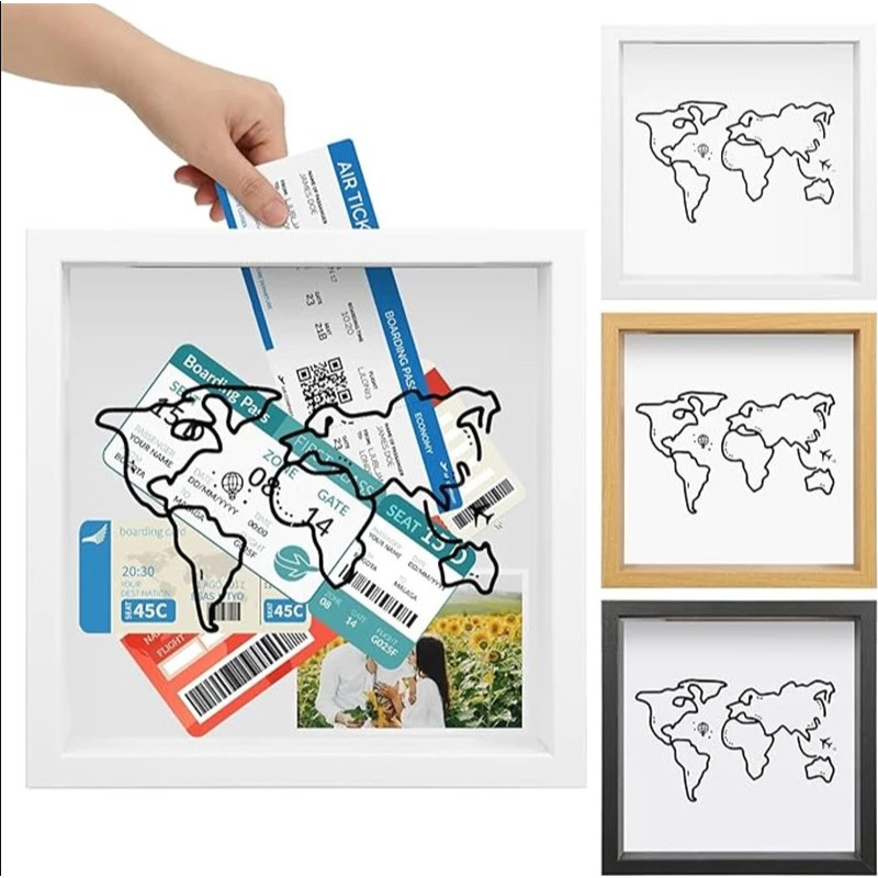 Wooden Adventure Archive Box Travel Shadow Box Frame Concert Movie ...
