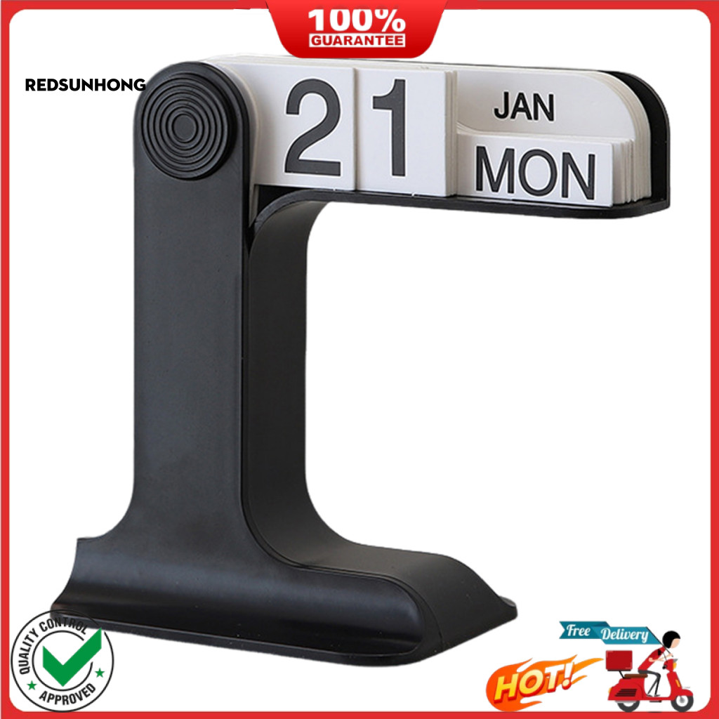 RE.Z Flip Calendar Desk Organizer Unique Page-turning Calendar Modern ...