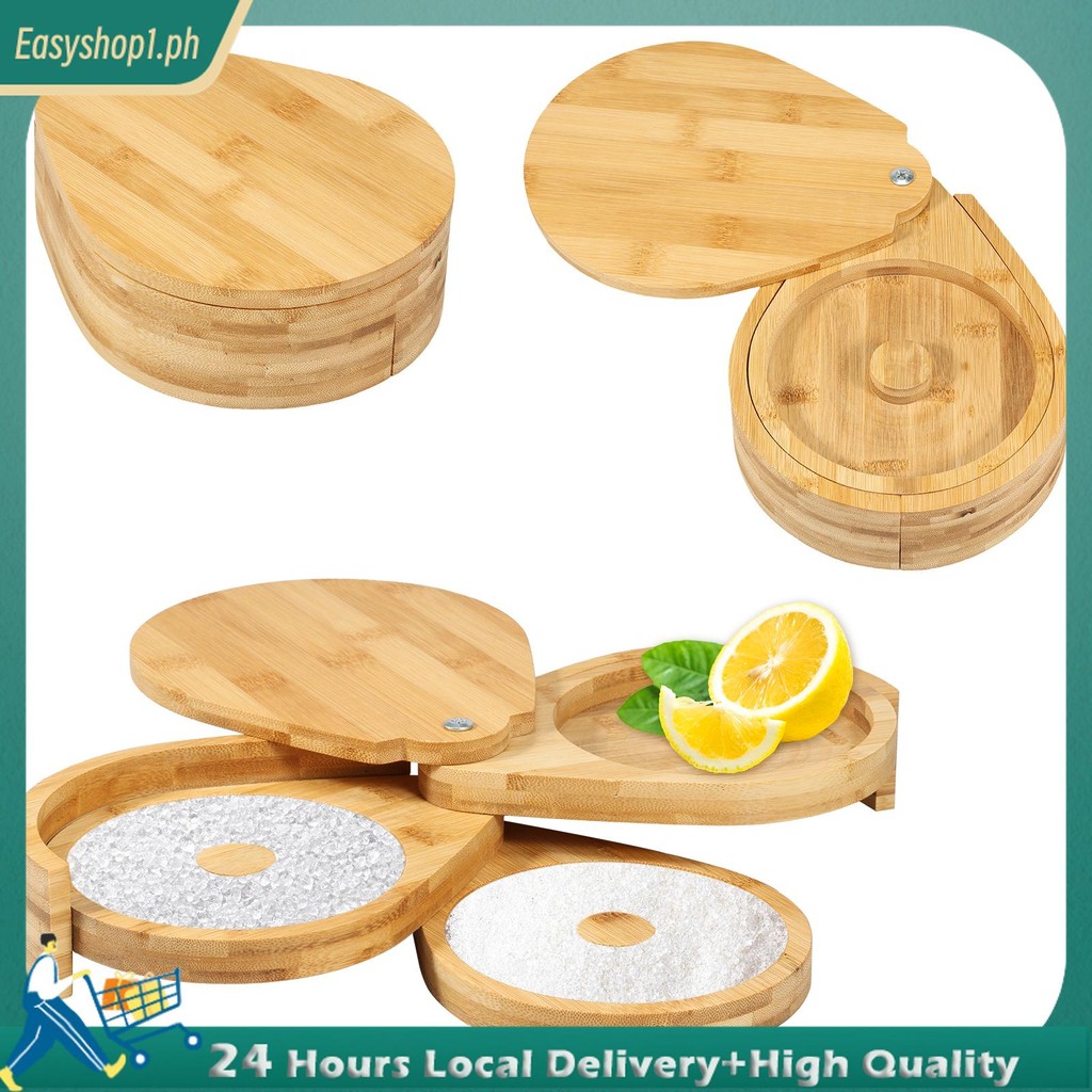 Bamboo Margarita Salt Rimmer Set 3 Tiers Bar Glass Rimmer Cocktail Salt ...