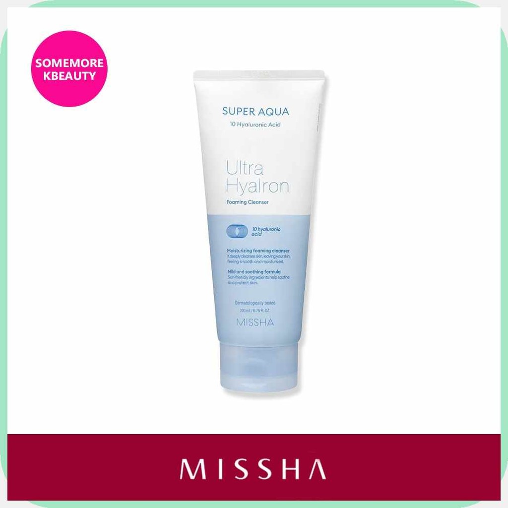MISSHA+Cq~Super}I&Aqua[d,Ultra!I,Hyalron!P,Foaming!Y,Cleanser!i,200ml ...