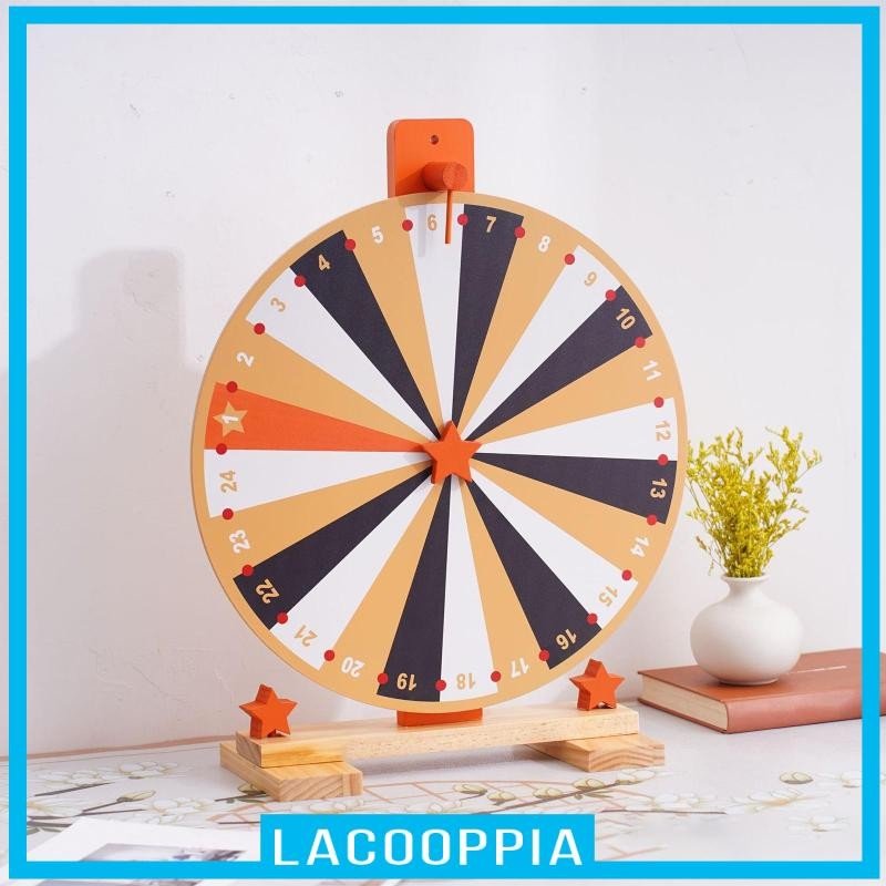[ Wood Prize Wheels Wheel 24 Slots Lightweight Stable Toy Tabletop ...