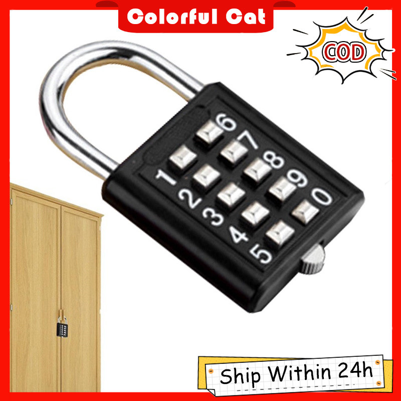 8 Digits Password Code Padlock School Locker Lock Button Combination ...