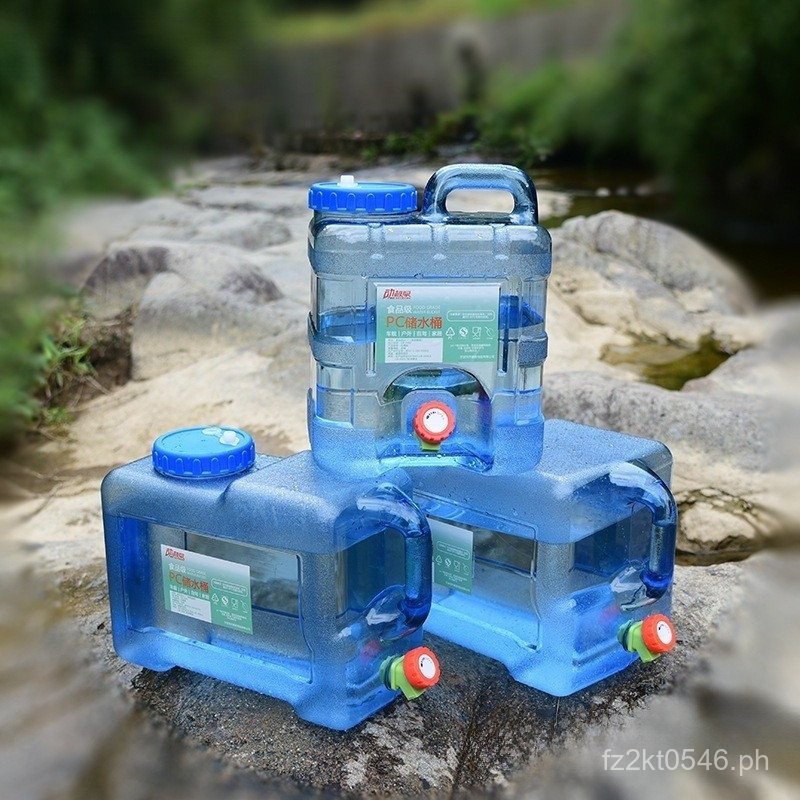 Collapsible Outdoor Water Storage Bucket with Faucet, Plastic Water ...