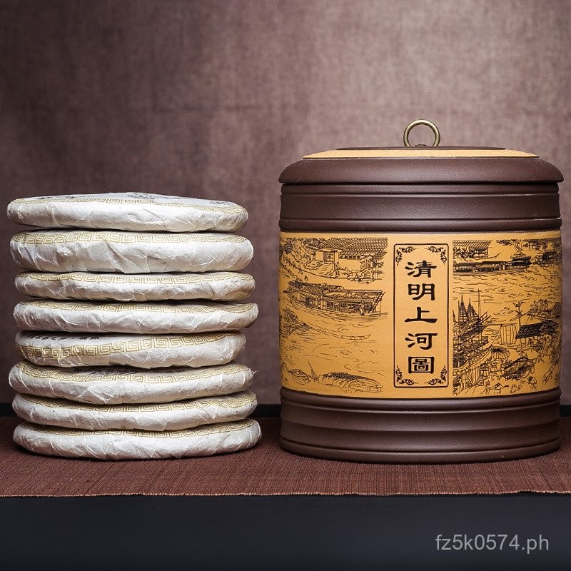 Handmade TNQE Wholesale Rice Jar Tea Storage Canister Purple Clay Tea ...