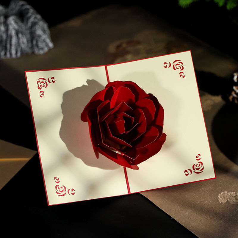 520 Valentine's Day Valentine's Day 3D Gift Card Paper buhuanggou ...