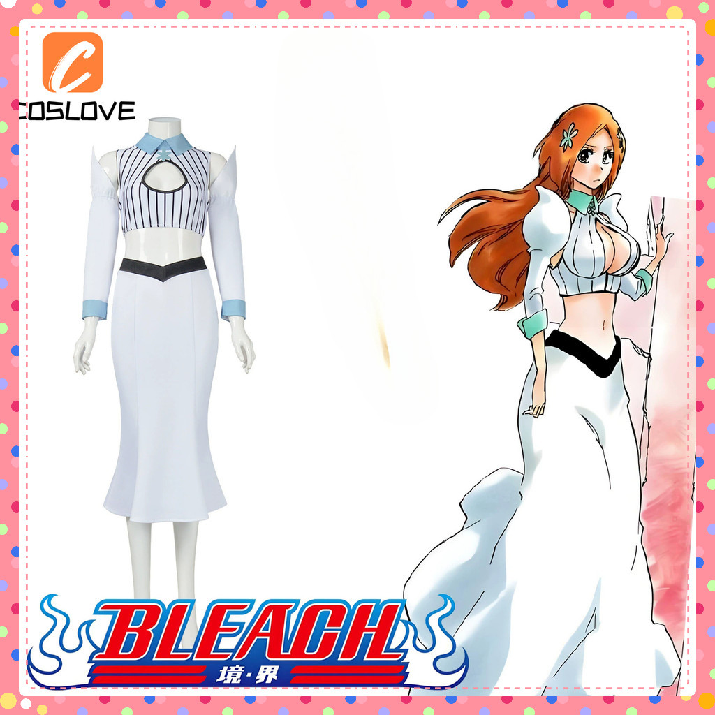 Anime Game Bleach Inoue Orihime Cosplay Clothing Full Set Costume ...