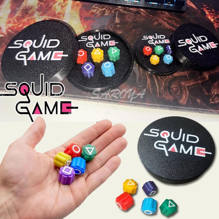 Squid Game 2 Gonggi Stones 3D Printed 5 Stones Set Dice Props gonggi ...