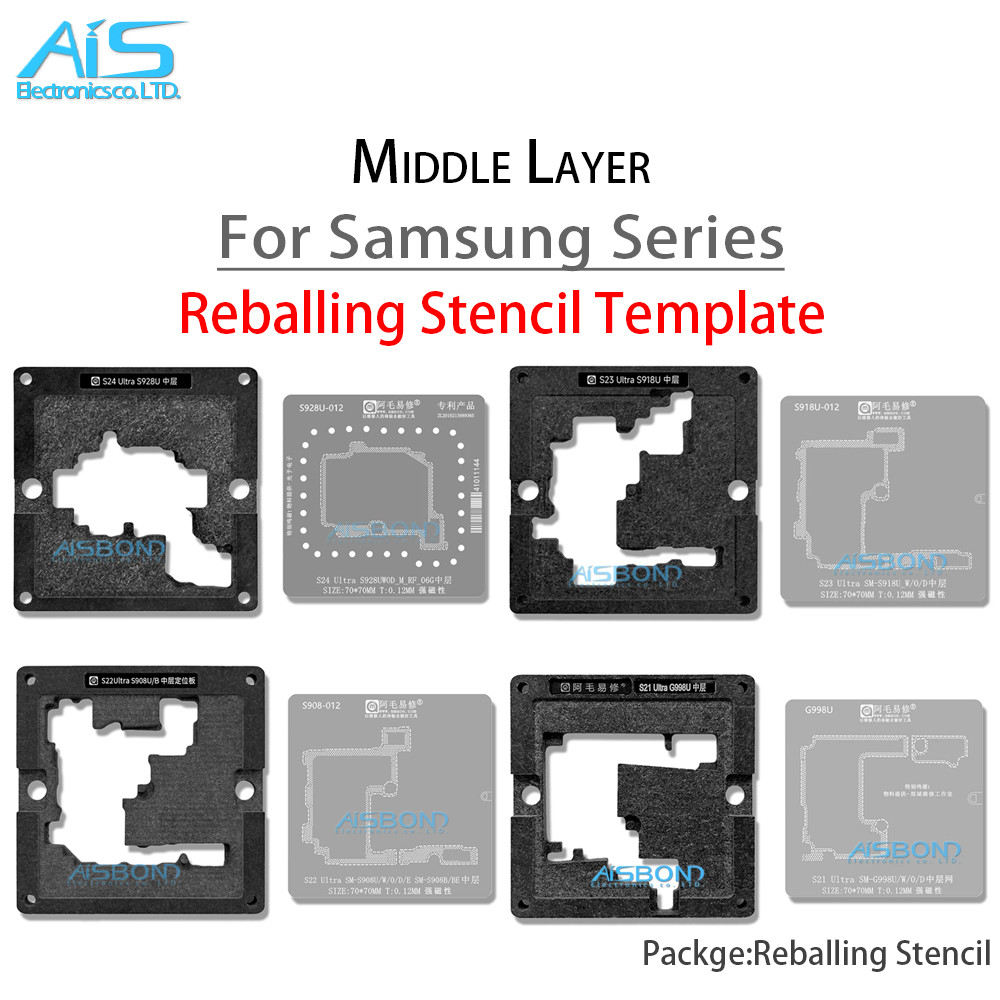Middle Layer Reballing Stencil Template Station For Samsung S20 S21 S22 ...
