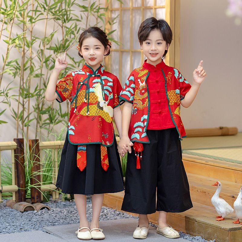 China New Year Clothes Traditional Chinese Garments for Boys Girls' Han ...
