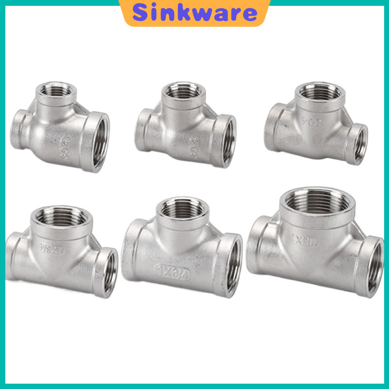 【YHD】304 Stainless Steel Tee Type Inner Wire Tee Female Thread Buckle ...