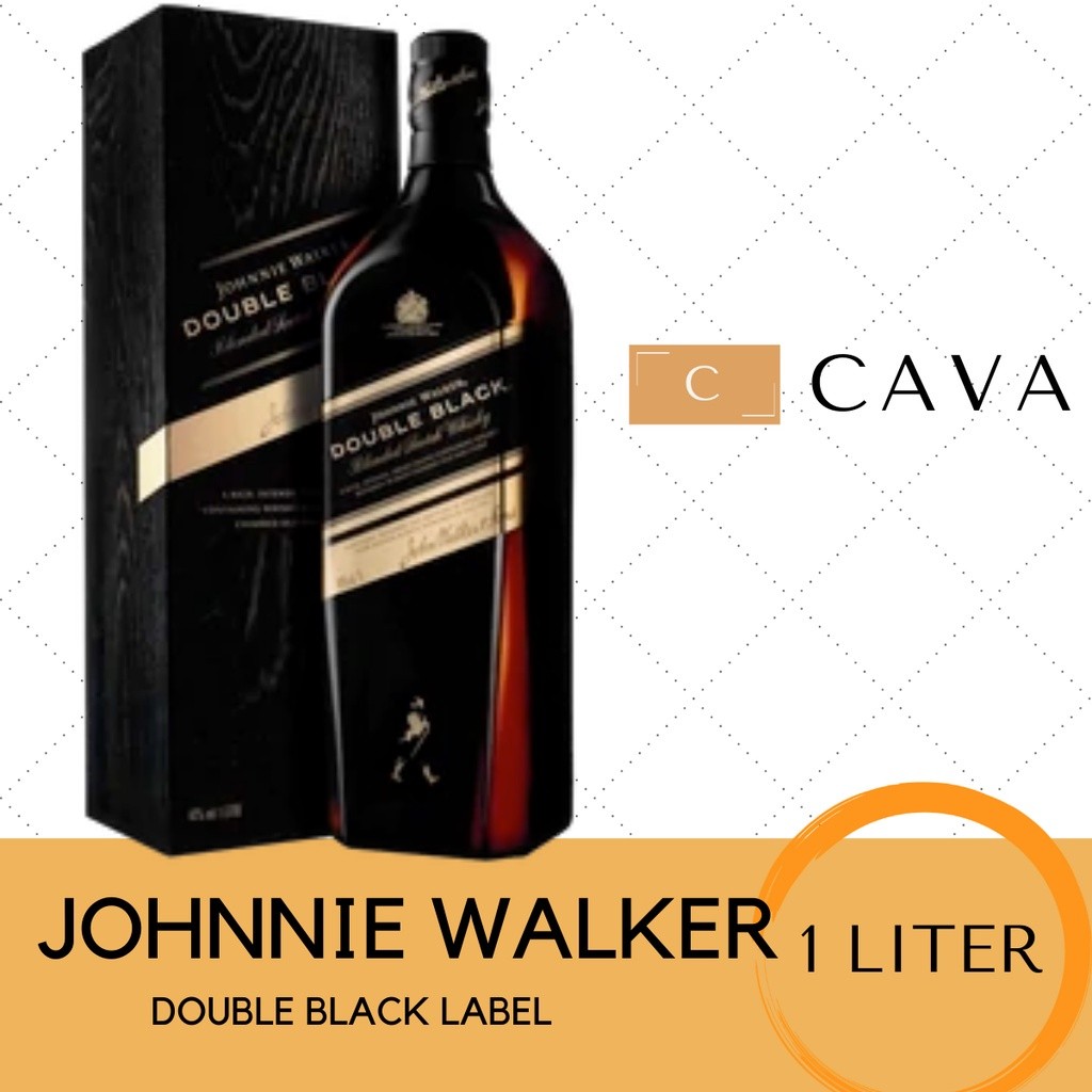 JOHNNIE WALKER Double Black Label 1 liter Blended Scotch Whisky (NO BOX ...
