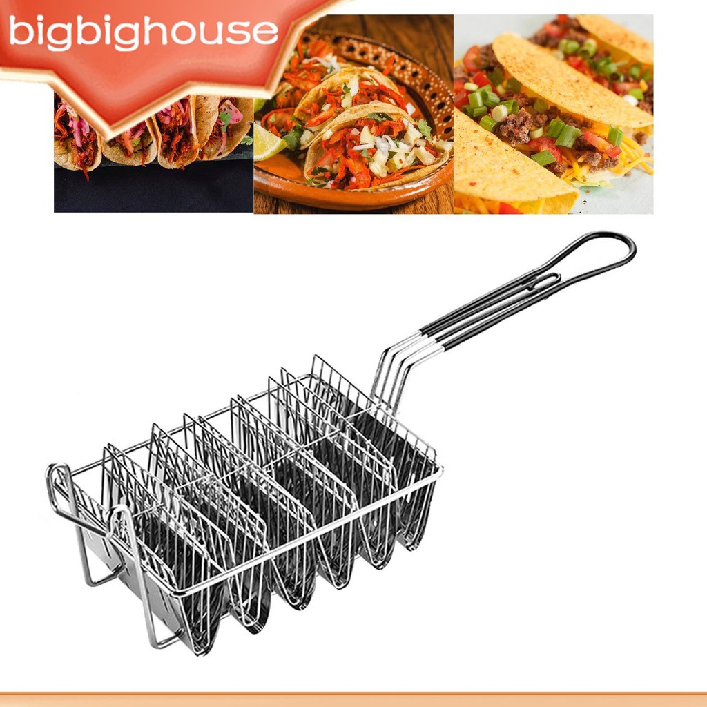 Taco Fryer Kitchen Cooking Tool 4 Shells/6 Shells Pancake with Grip ...