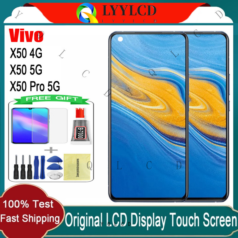 Original AMOLED Vivo X50 4G X50 5G X50 Pro 5G LCD Display Touch Screen Replacement | Shopee ...