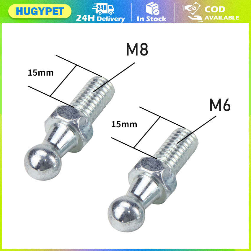 2x 10mm M8 M6 Universal Boot Bonnet Gas Strut End Fitting Connector ...