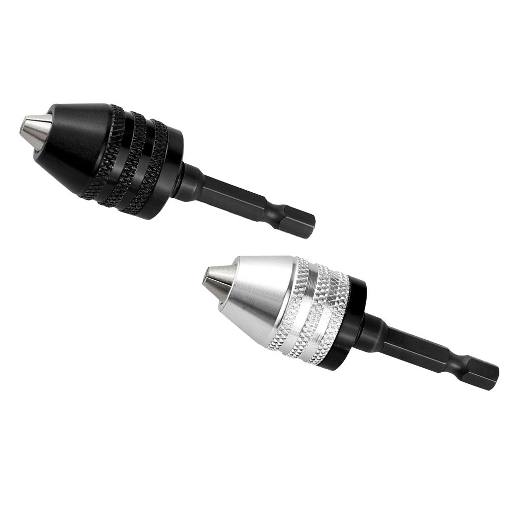 2pcs Keyless Chuck Conversion Adapter for Drill Bit Quick Change 0 3 6 ...