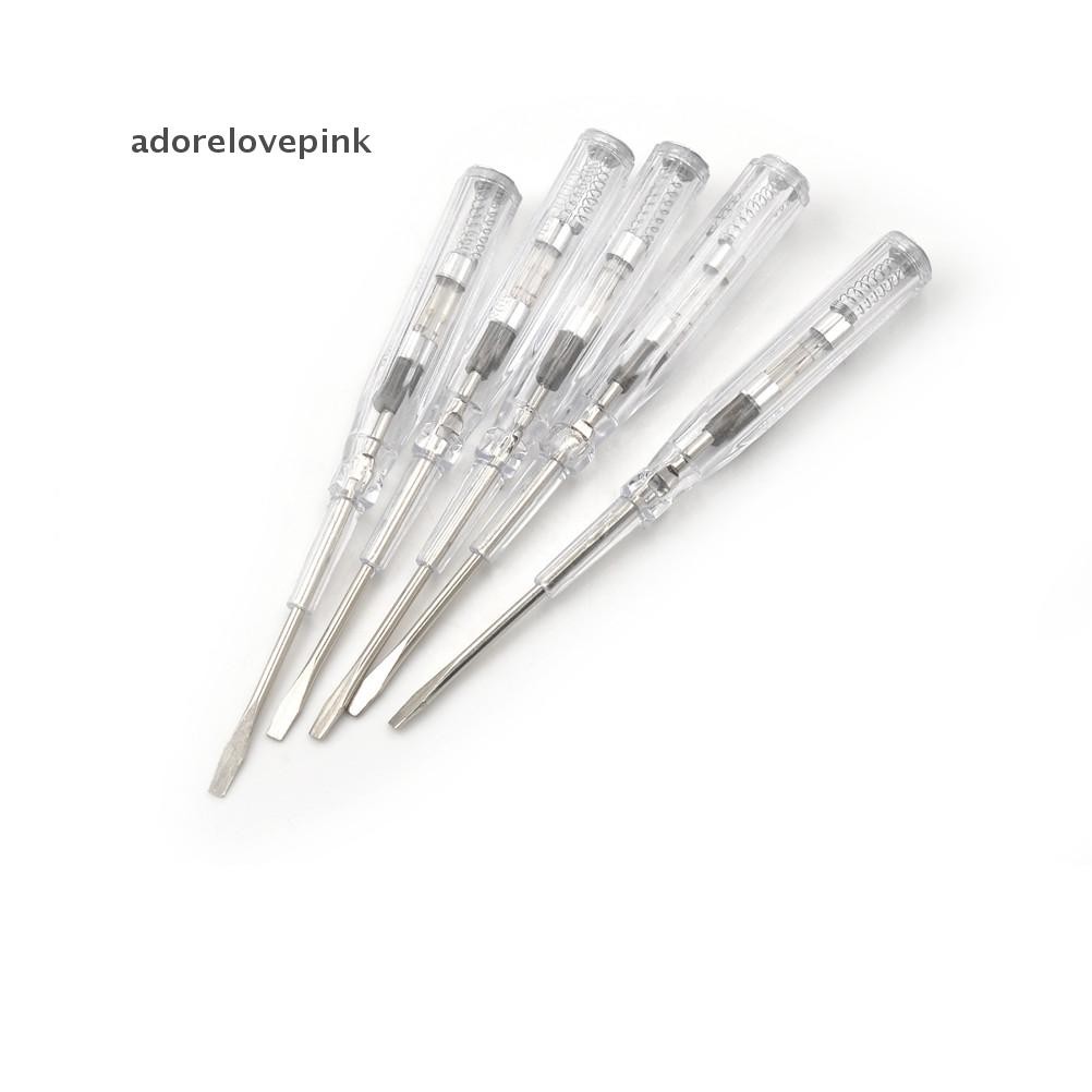 adorelovepink 1* Electric Test Pen Screwdriver 100-500V Voltage Test ...