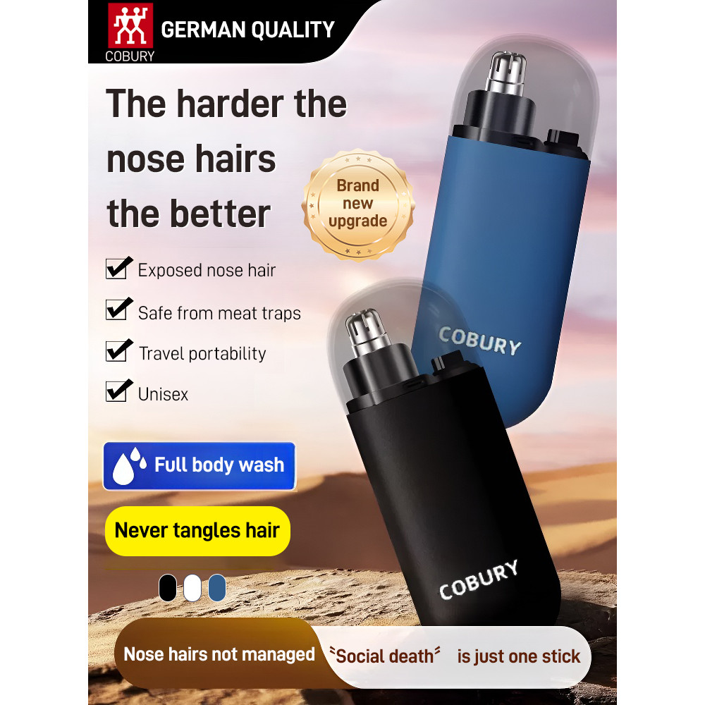 【Ready Stock】German Quality Electric Nose Hair Trimmer USB Rechargeable ...