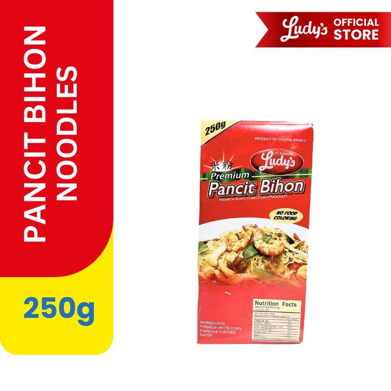 LUDY'S Pancit Bihon 250g Premium White Corn Starch Noodles Pinoy Bihon ...