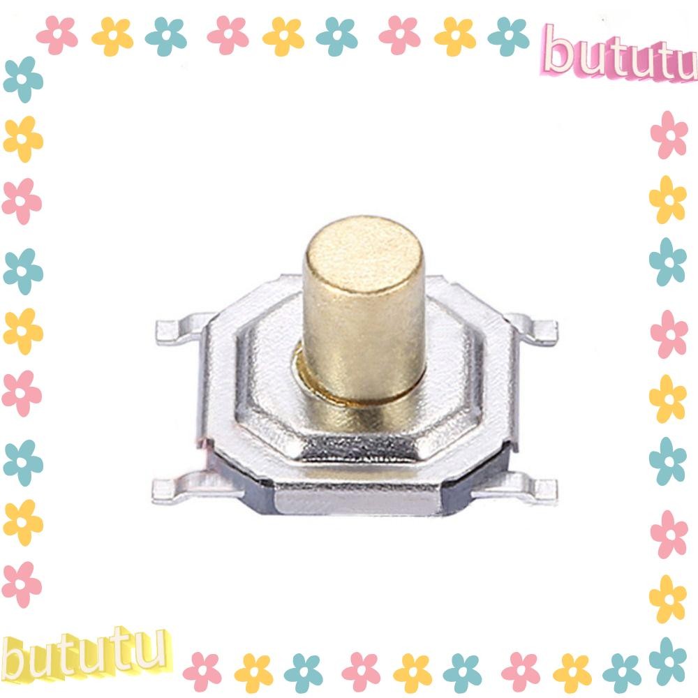 BUTUTU 10PCS SMD Feet Touch, 4*4*1.5MM Gold Tactile Push Button Switch ...